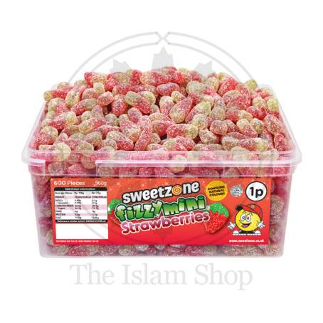 Halal Foods › Halal Sweets › Fizzy Mini Strawberries (350 pieces in ...
