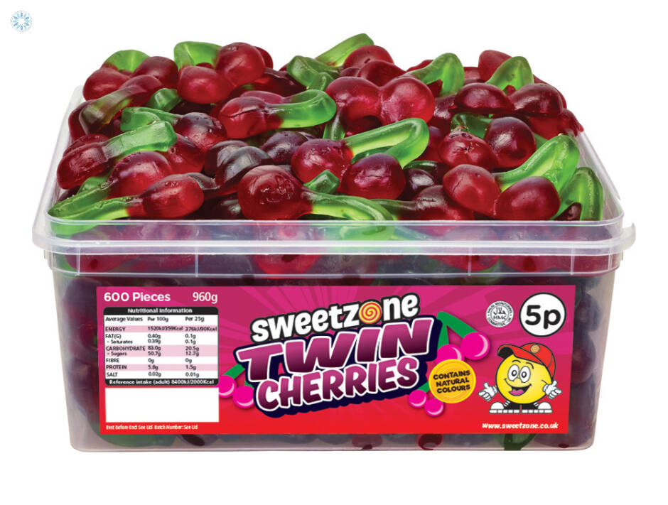 Halal Foods › Halal Sweets › Twin Cherries 600 pieces in SweetZone Tub ...
