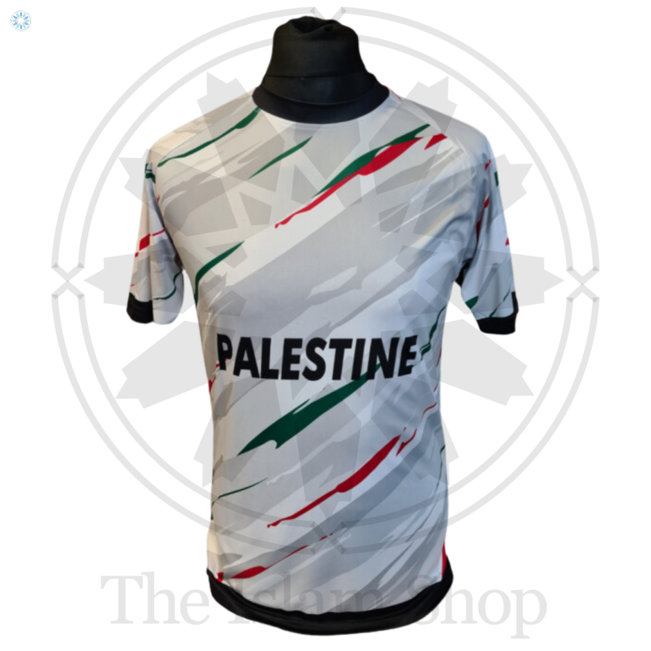 Clothing › Unisex Scarves › 2024 Palestine Football Shirt - White ...
