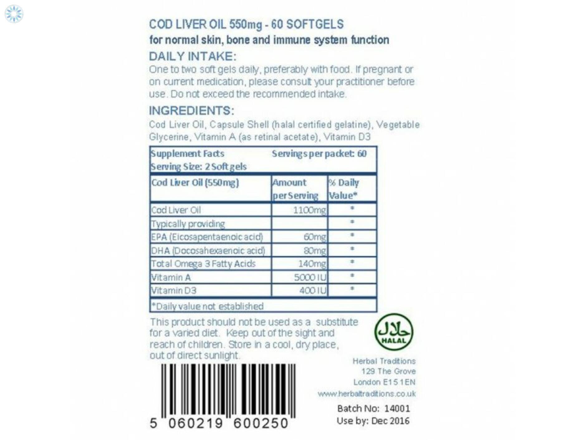 Health › Black Seed Products › Cod Liver Oil