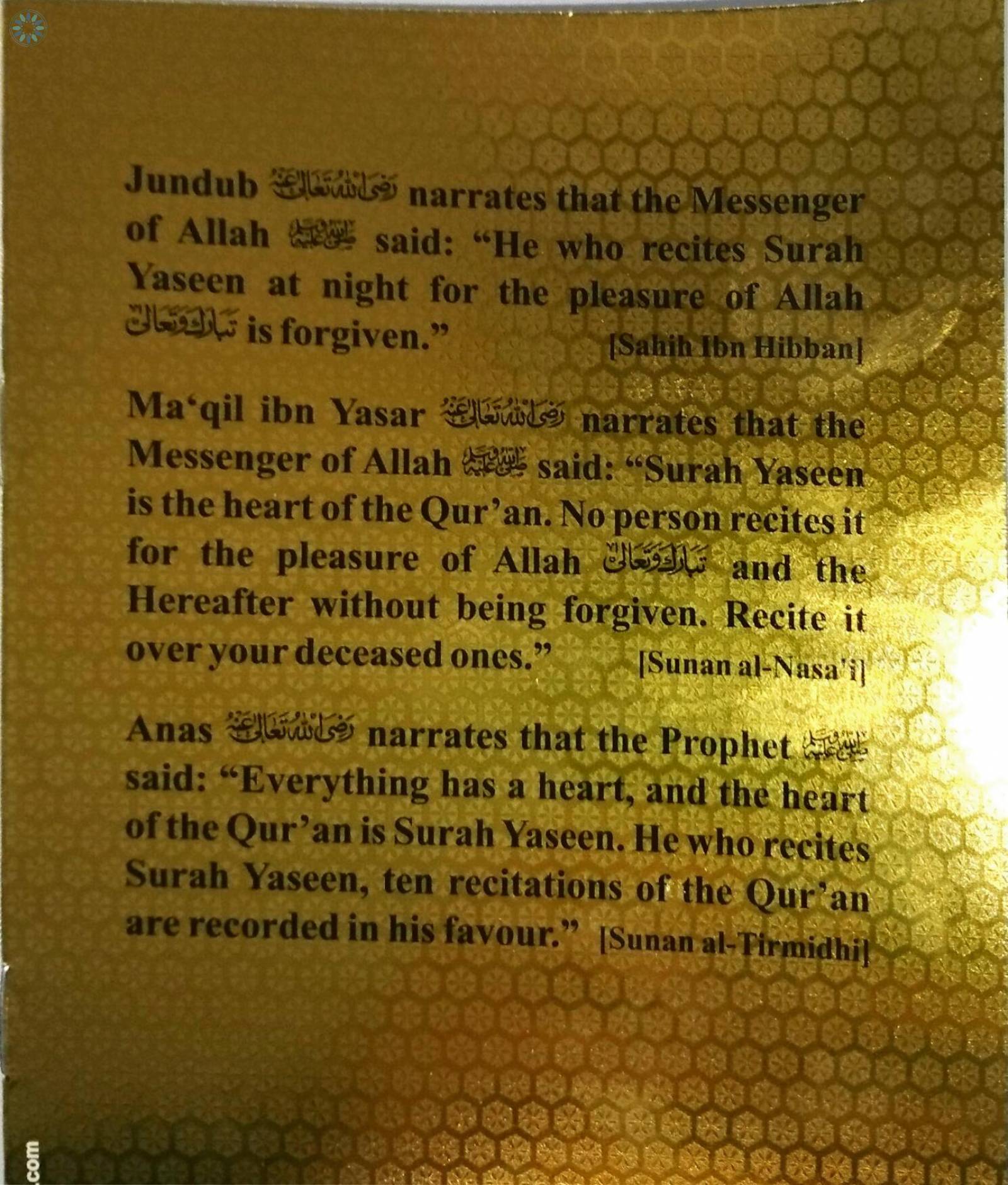 Qur'an › Persian Script › Surah Yasin Arabic Text Only Medium