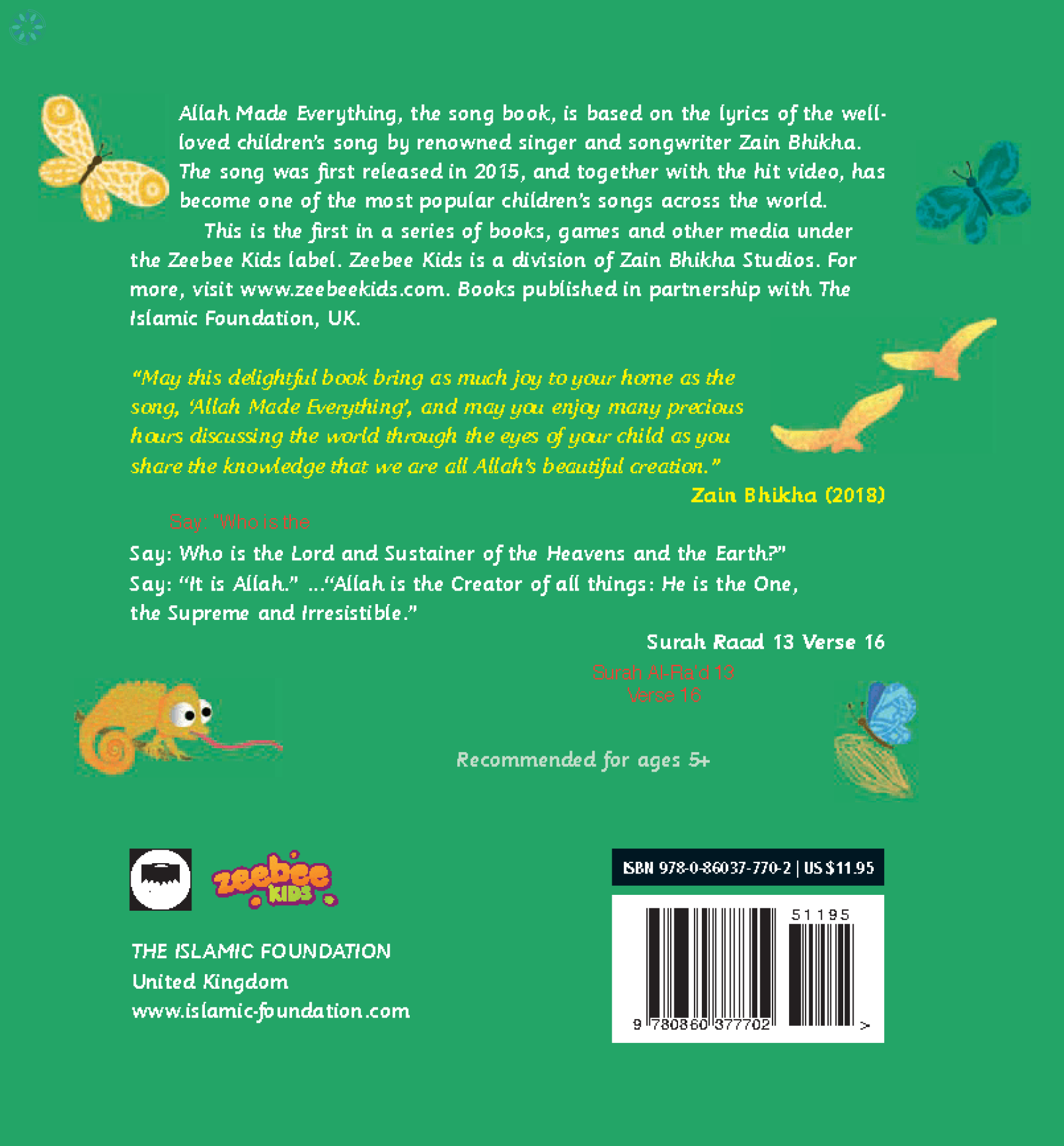 Books › Children Books › Allah Made Everything – Zain Bhikha