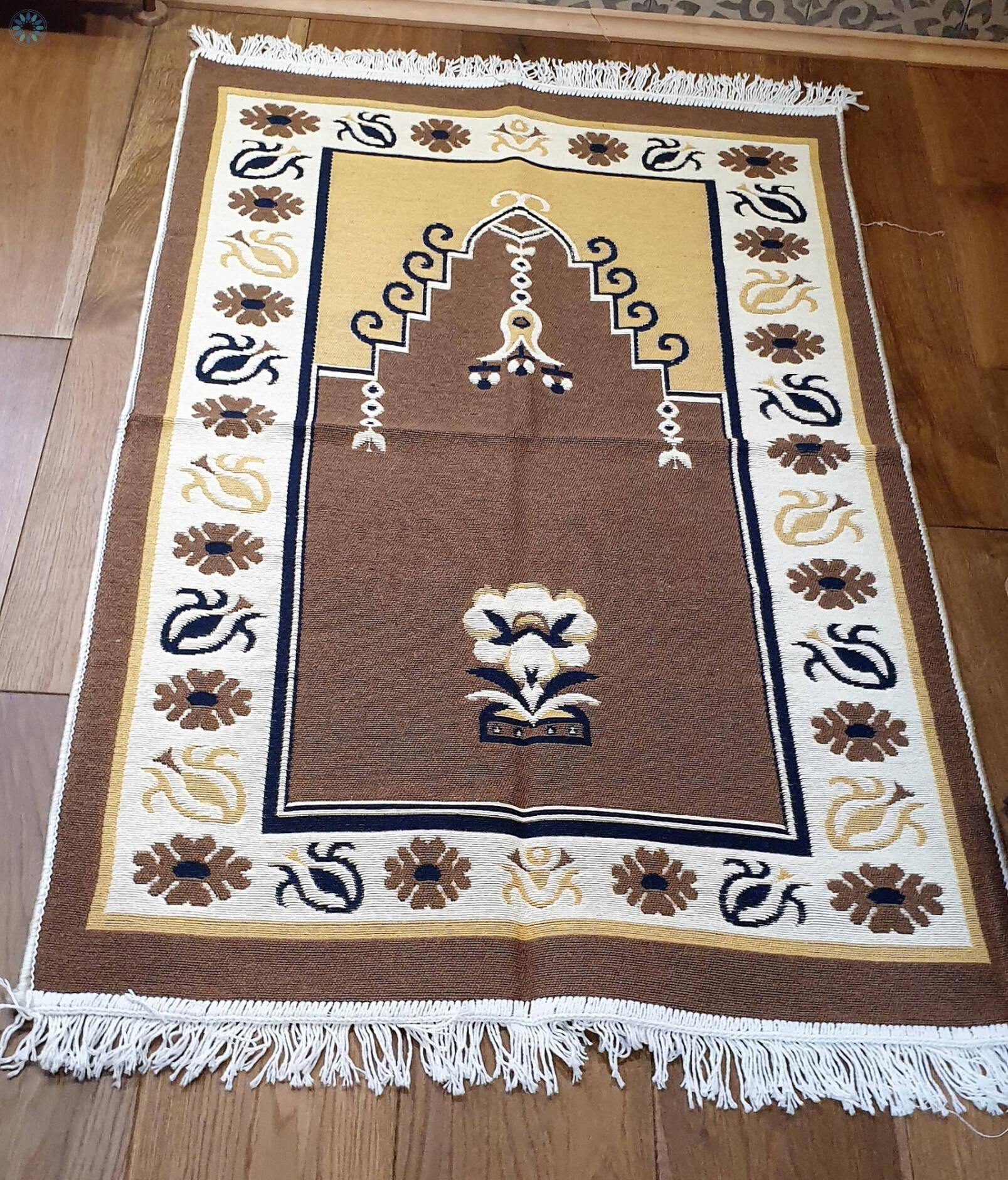 Essentials › Prayer Mats › Hand Made Large Double Sided Floral 100% ...