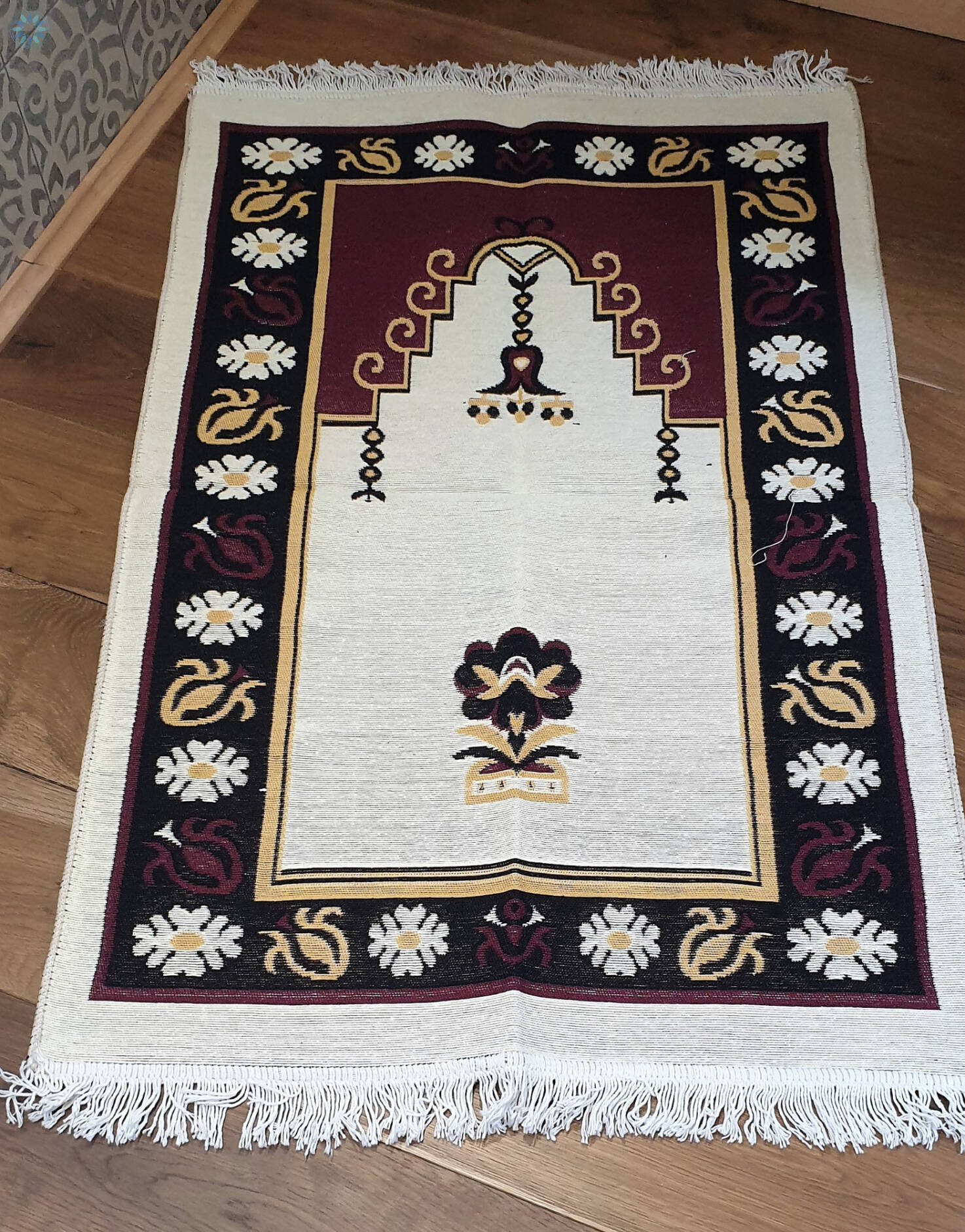 Essentials › Prayer Mats › Hand Made Large Double Sided Floral 100% ...