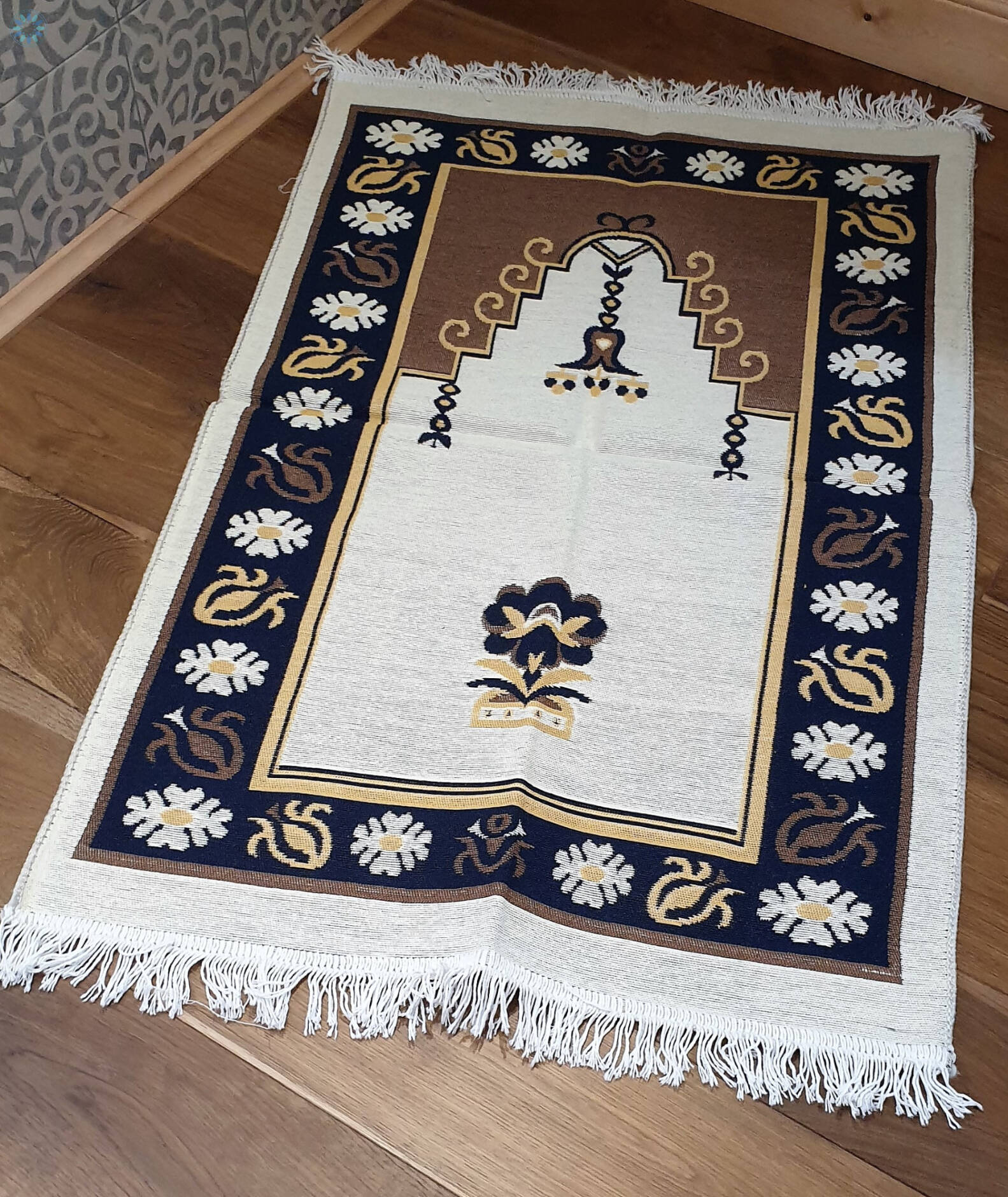 Essentials › Prayer Mats › Hand Made Large Double Sided Floral 100% ...