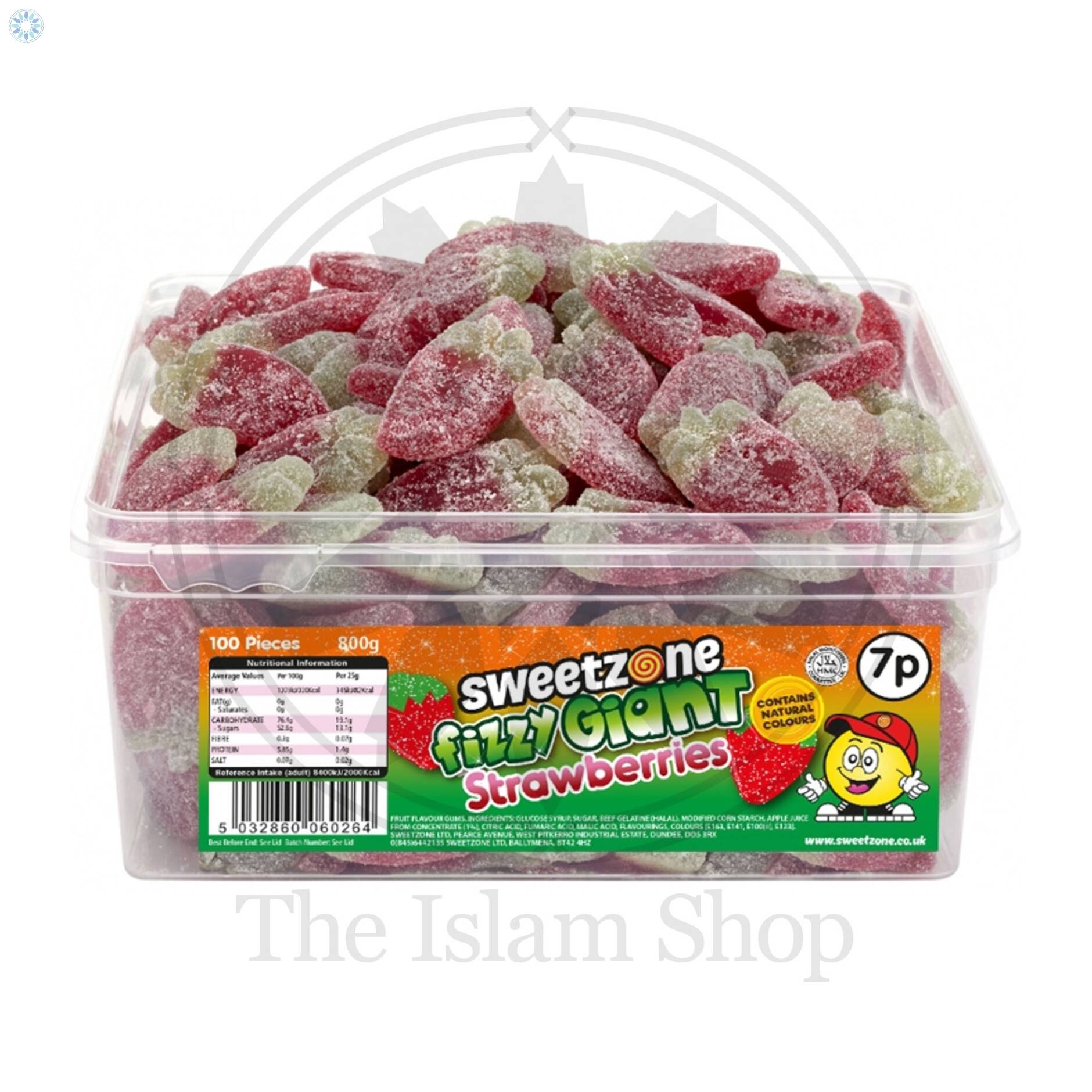 Halal Foods › Halal Sweets › Fizzy Giant Strawberries (100 pieces in ...