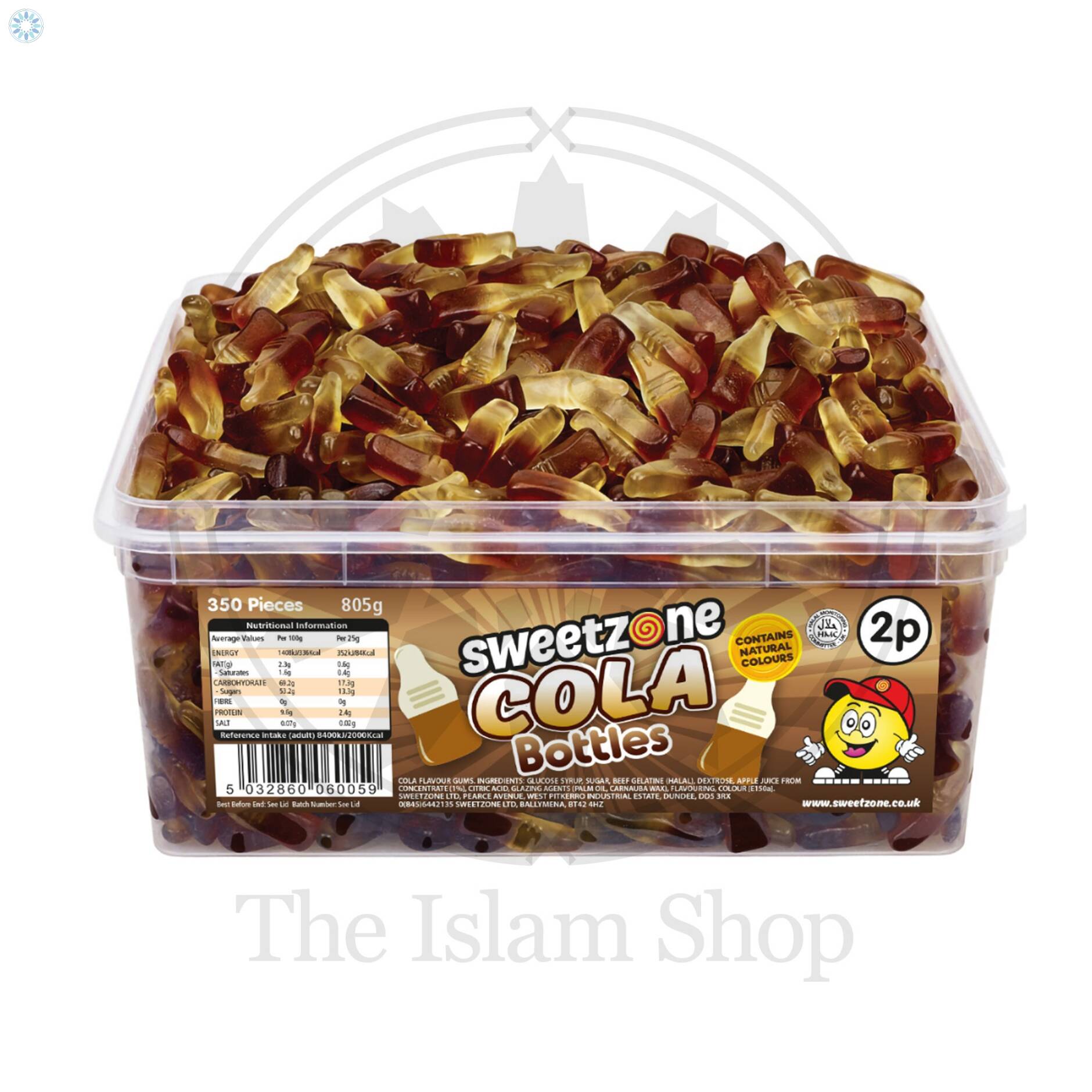 Halal Foods › Halal Sweets › Cola Bottles (350 pieces in SweetZone Tub) 2p