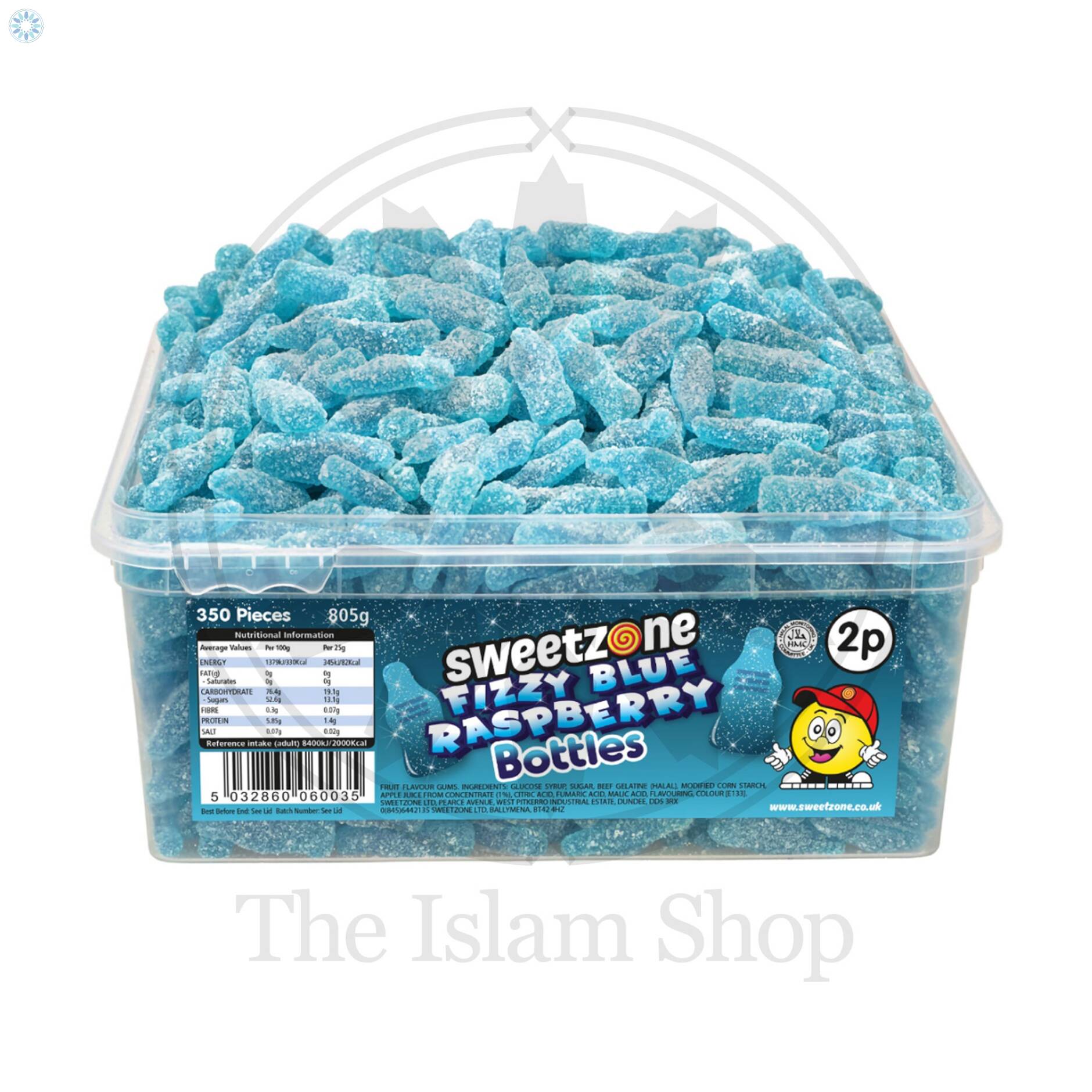 Halal Foods › Halal Sweets › Fizzy Blue Raspberry Bottles (350 pieces ...