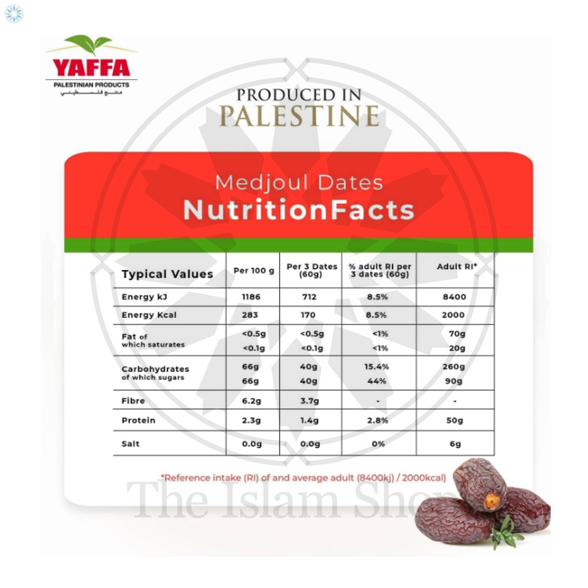 Halal Foods › Palestinian Products › Palestinian Medjoul Dates Large ...